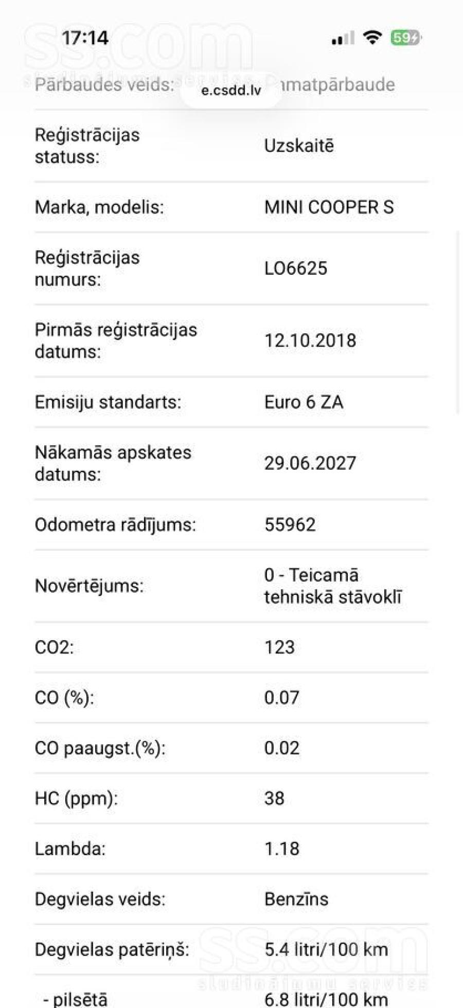 Серый Мини Купер С 2018 в Рига, объемом двигателя 2.00 л и пробегом 66 тыс. км за 16995 €, фото 34 на AUTOMOTO.COM.LV