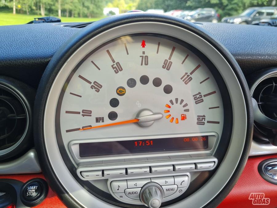 Red MINI cooper-s 2008 in Vilnius, with an engine capacity of 1.60 L and mileage of 133 thousand km for 3000 €, photo 14 on AUTOMOTO.COM.LV