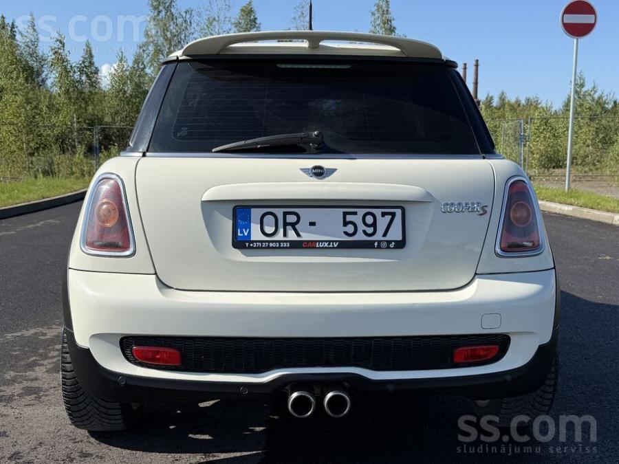 White MINI cooper-s 2008 in Liepaja, with an engine capacity of 1.60 L and mileage of 185 thousand km for 5600 €, photo 9 on AUTOMOTO.COM.LV