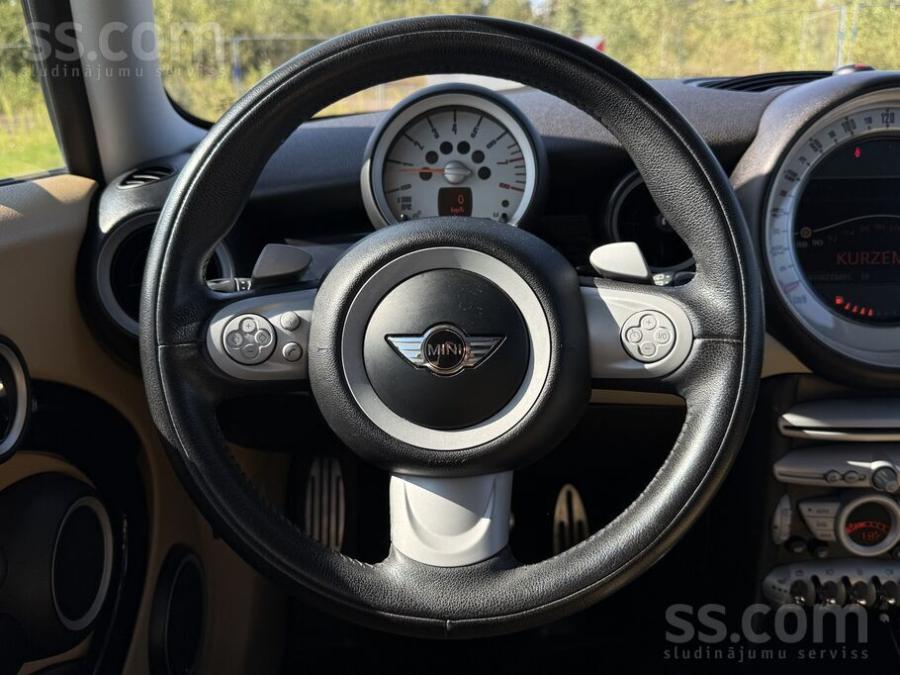 White MINI cooper-s 2008 in Liepaja, with an engine capacity of 1.60 L and mileage of 185 thousand km for 5600 €, photo 19 on AUTOMOTO.COM.LV