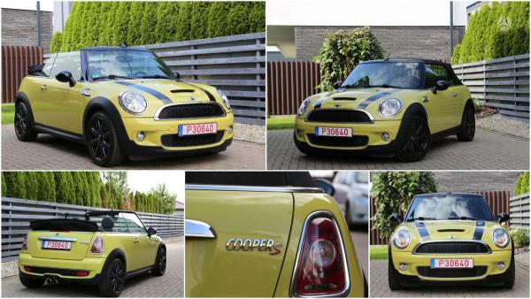 Yellow MINI cooper-s 2009 in Vilnius, with an engine capacity of 1.60 L and mileage of 127 thousand km for 5190 €, photo 7 on AUTOMOTO.COM.LV