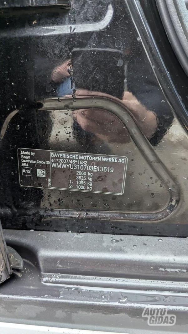 Melns MINI Countryman 2018 Klaipėda, ar dzinēja tilpumu 2.00 L un nobraukumu 107 tūkst. km par 16900 €, foto 8 vietnē AUTOMOTO.COM.LV