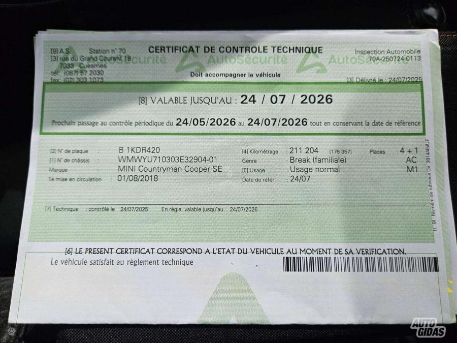Черный Мини Кантримен 2018 в Шяуляй, объемом двигателя 1.50 л и пробегом 238 тыс. км за 12950 €, фото 37 на AUTOMOTO.COM.LV
