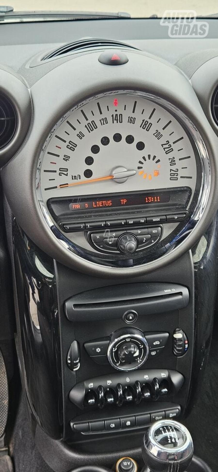 Melns MINI Countryman 2011 Kauņa, ar dzinēja tilpumu 1.60 L un nobraukumu 259 tūkst. km par 4240 €, foto 11 vietnē AUTOMOTO.COM.LV
