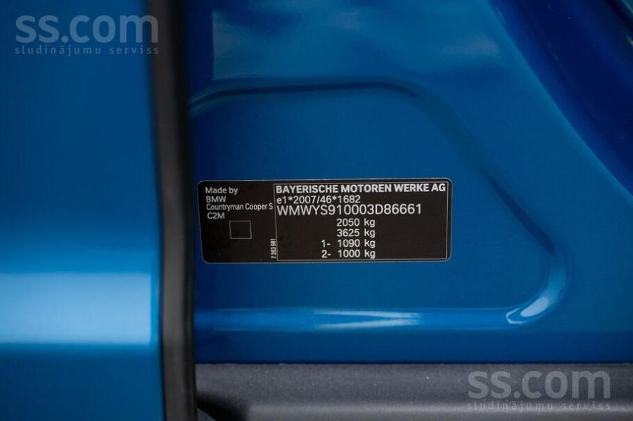 Blue MINI Countryman 2017 in Riga, with an engine capacity of 2.00 L and mileage of 112 thousand km for 18500 €, photo 9 on AUTOMOTO.COM.LV