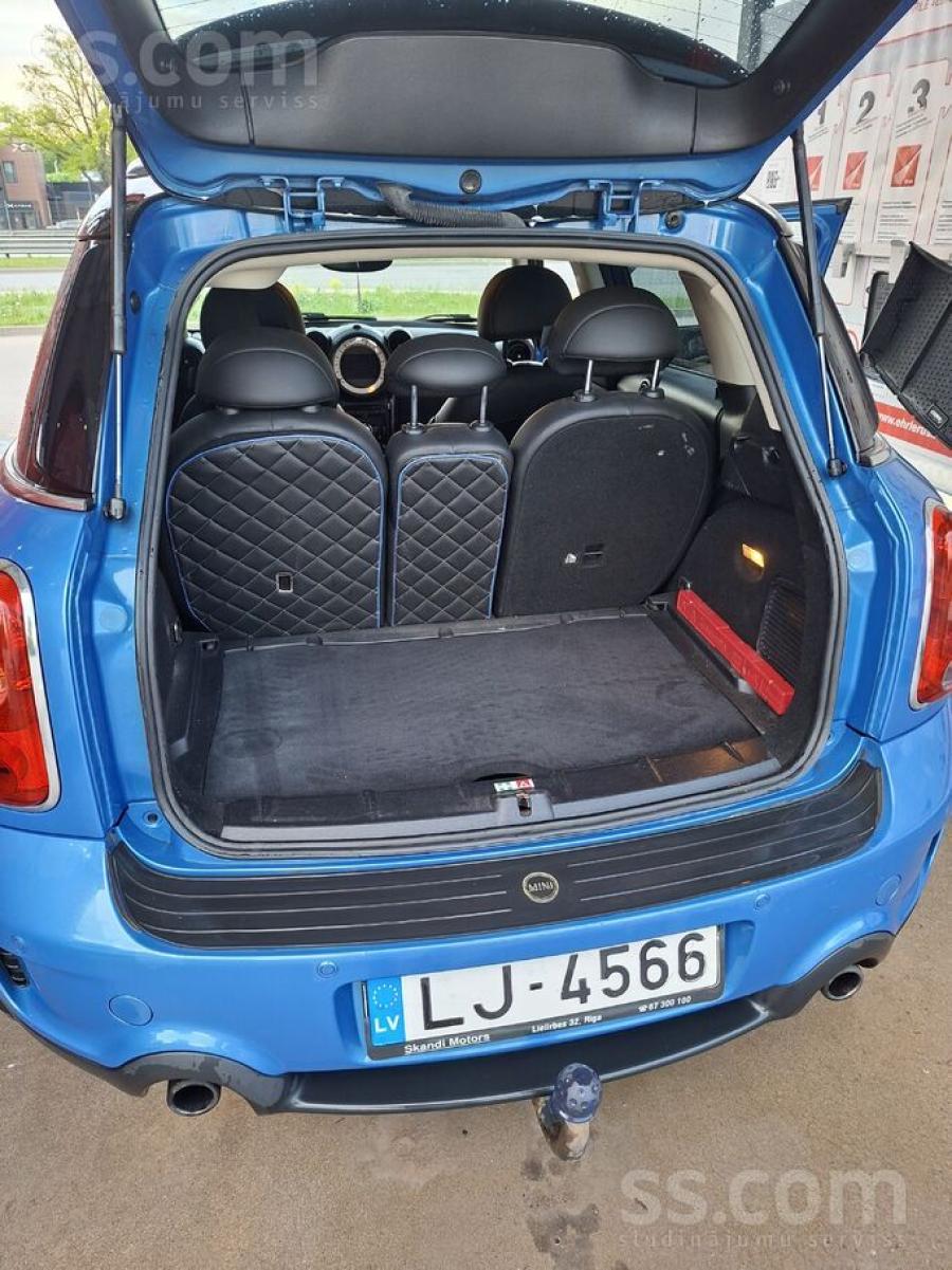 Blue MINI Countryman 2013 in Riga, with an engine capacity of 1.60 L and mileage of 245 thousand km for 6550 €, photo 7 on AUTOMOTO.COM.LV