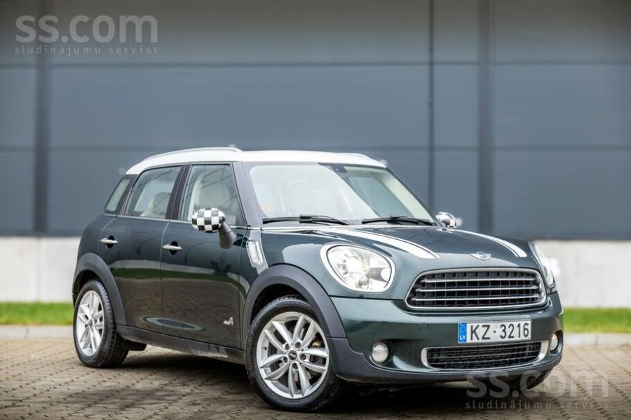 Green MINI Countryman 2010 in Riga, with an engine capacity of 1.60 L and mileage of 190 thousand km for 7490 €, photo 3 on AUTOMOTO.COM.LV