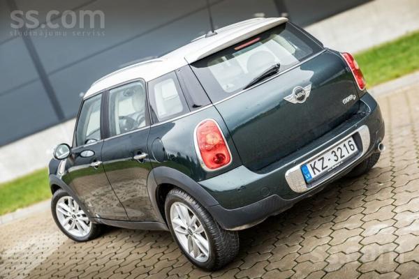 Green MINI Countryman 2010 in Riga, with an engine capacity of 1.60 L and mileage of 190 thousand km for 7490 €, photo 7 on AUTOMOTO.COM.LV