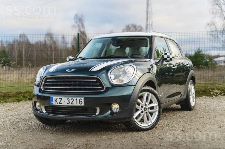Green MINI Countryman 2010 in Riga, with an engine capacity of 1.60 L and mileage of 192 thousand km for 6490 €, photo 1 on AUTOMOTO.COM.LV