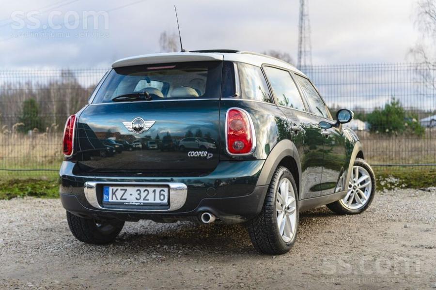 Green MINI Countryman 2010 in Riga, with an engine capacity of 1.60 L and mileage of 192 thousand km for 6490 €, photo 6 on AUTOMOTO.COM.LV