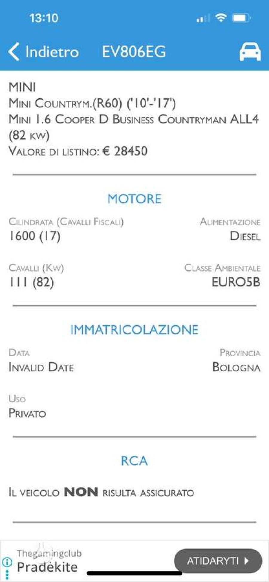 Серый Мини Кантримен 2014 в Паневежис, объемом двигателя 1.60 л и пробегом 200 тыс. км за 5200 €, фото 26 на AUTOMOTO.COM.LV