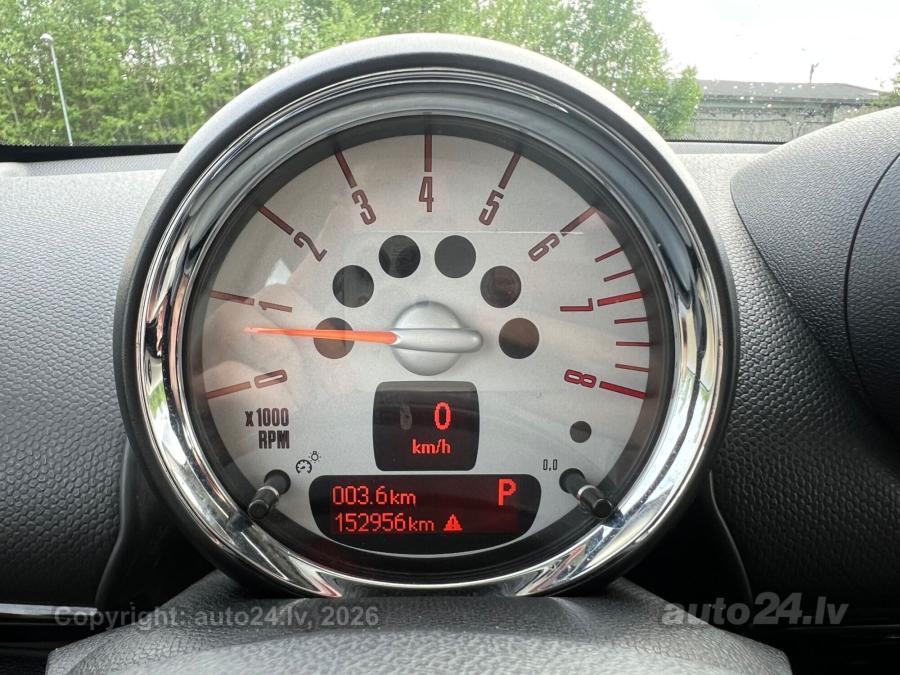 Grey MINI Countryman 2012 in Parnu, with an engine capacity of 1.60 L and mileage of 152 thousand km for 6300 €, photo 17 on AUTOMOTO.COM.LV