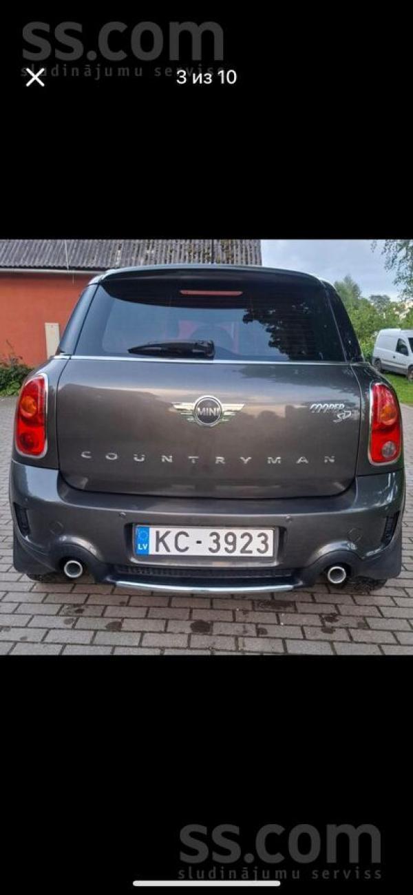 Pelēks MINI Countryman 2013 Rīga, ar dzinēja tilpumu 2.00 L un nobraukumu 222 tūkst. km par 8200 €, foto 2 vietnē AUTOMOTO.COM.LV