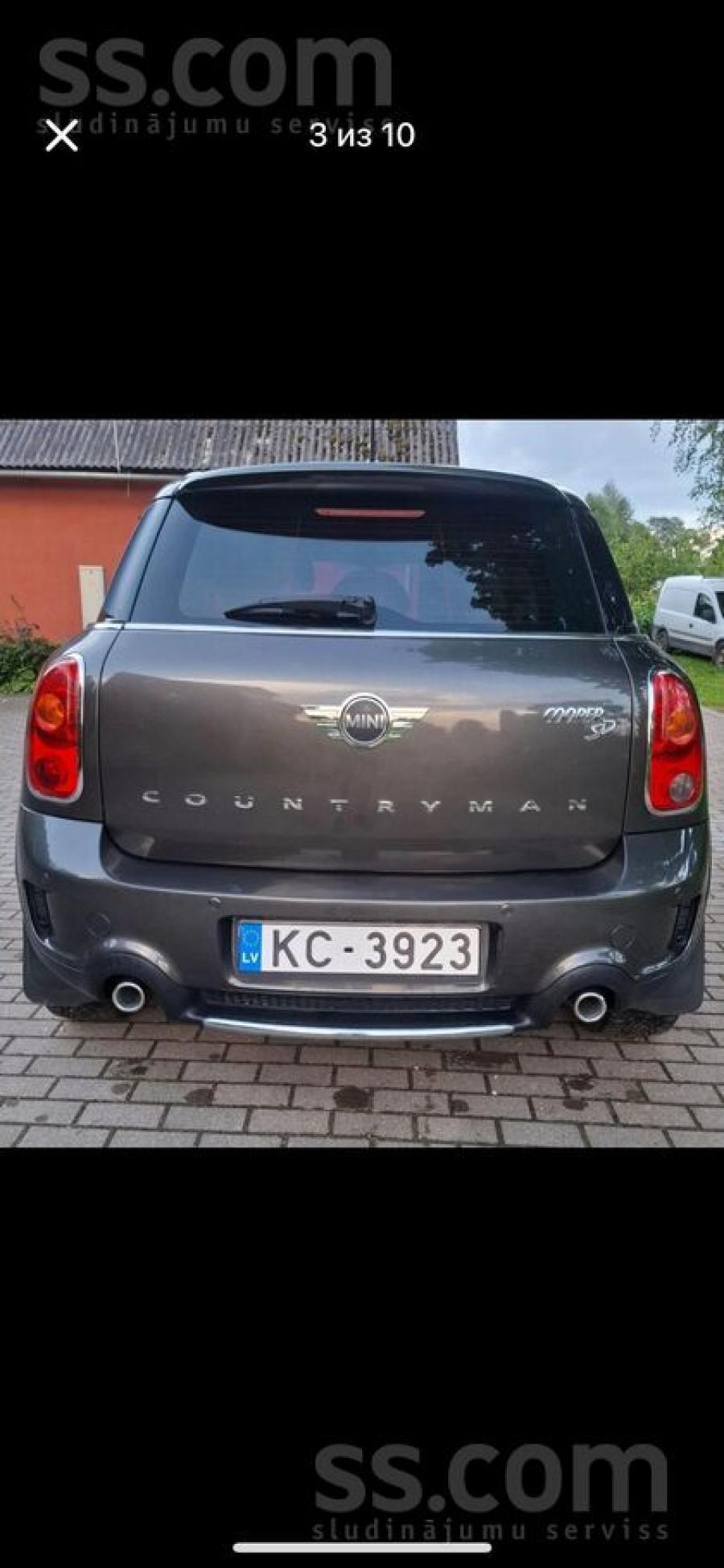 Pelēks MINI Countryman 2013 Rīga, ar dzinēja tilpumu 2.00 L un nobraukumu 222 tūkst. km par 8200 €, foto 2 vietnē AUTOMOTO.COM.LV