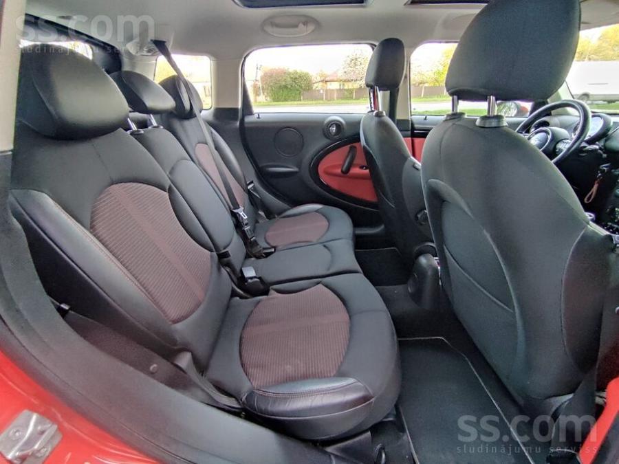 Red MINI Countryman 2012 in Riga, with an engine capacity of 1.60 L and mileage of 217 thousand km for 4650 €, photo 10 on AUTOMOTO.COM.LV