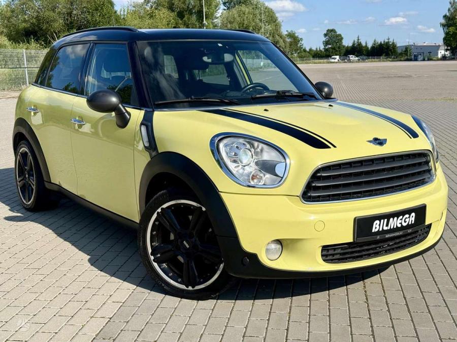 Yellow MINI Countryman 2012 in Marijampole, with an engine capacity of 1.60 L and mileage of 233 thousand km for 4400 €, photo 1 on AUTOMOTO.COM.LV