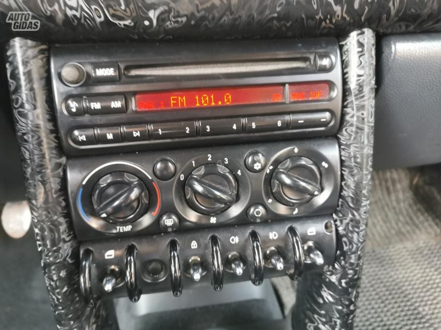 MINI One 2003 in Ignalina, with an engine capacity of 1.60 L and mileage of 30 thousand km for 785 €, photo 19 on AUTOMOTO.COM.LV