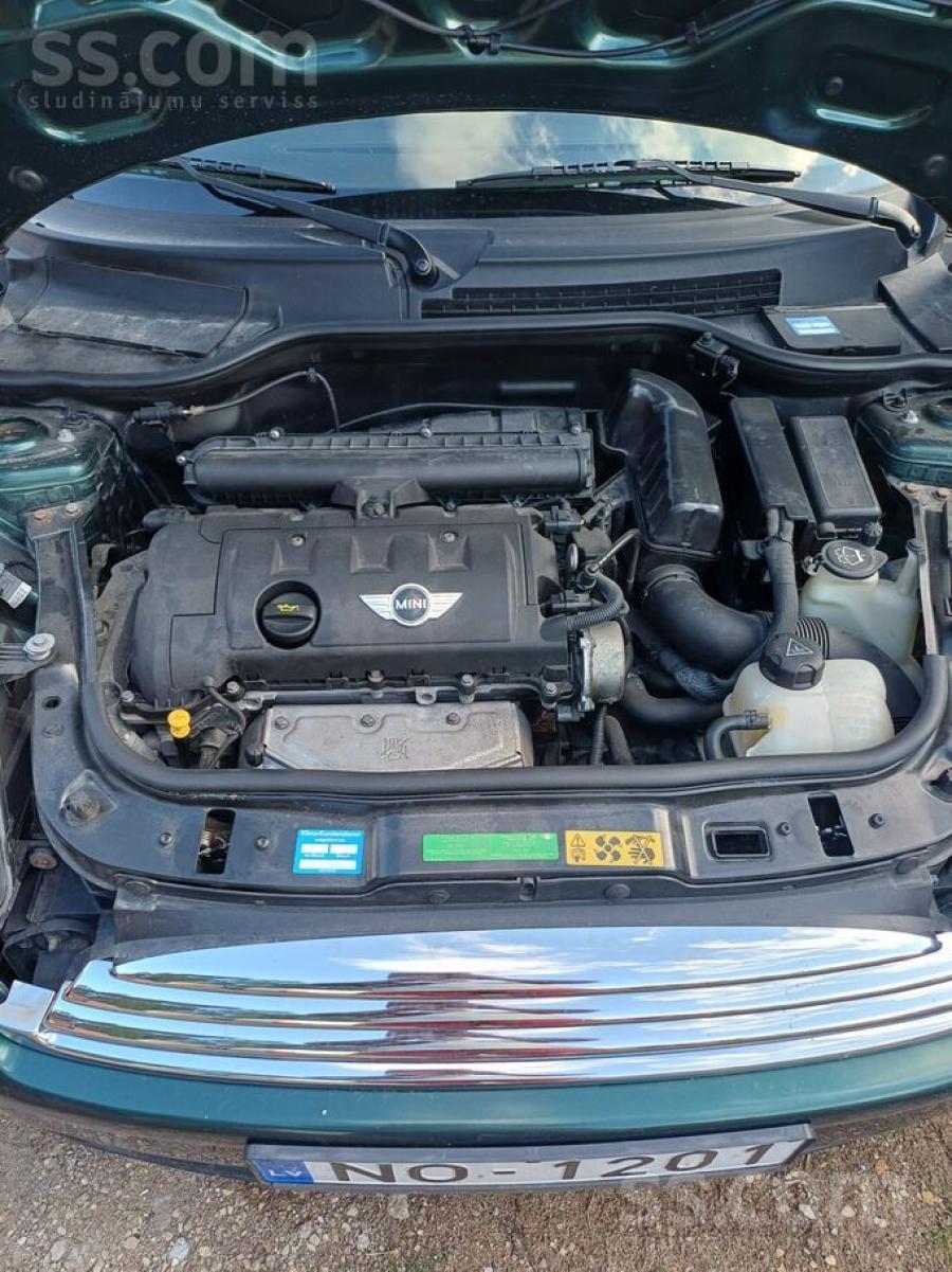 Green MINI One 2007 in Riga, with an engine capacity of 1.40 L and mileage of 130 thousand km for 3200 €, photo 9 on AUTOMOTO.COM.LV