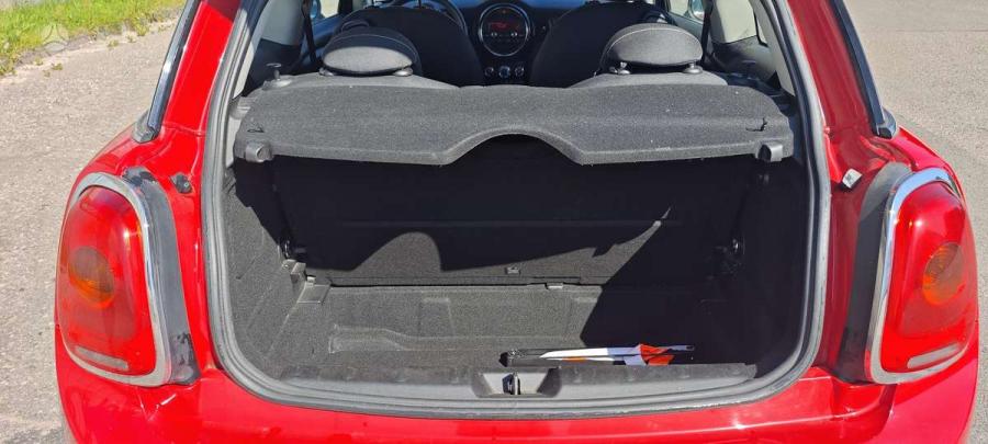 Red MINI One 2017 in Utena, with an engine capacity of 1.20 L and mileage of 118 thousand km for 5350 €, photo 15 on AUTOMOTO.COM.LV
