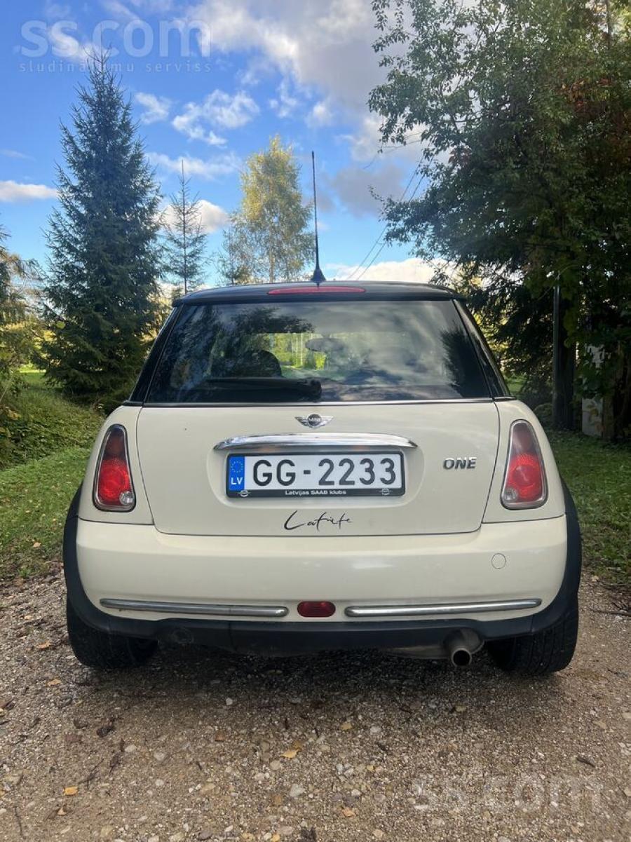 White MINI One 2005 in Ogre, with an engine capacity of 1.60 L and mileage of 288 thousand km for 1500 €, photo 3 on AUTOMOTO.COM.LV