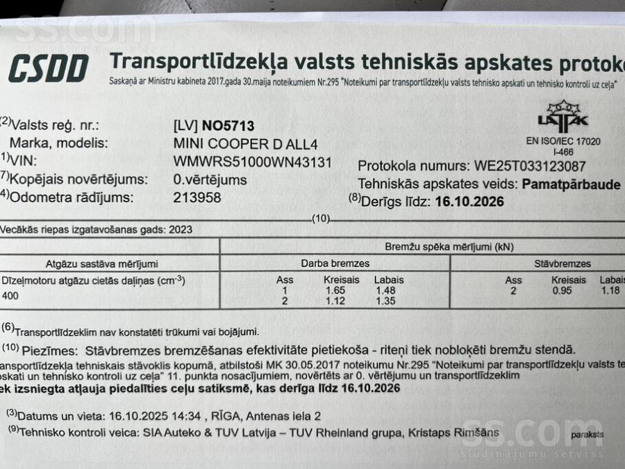 Черный Мини Пейсмен 2014 в Рига, объемом двигателя 1.60 л и пробегом 219 тыс. км за 5500 €, фото 6 на AUTOMOTO.COM.LV