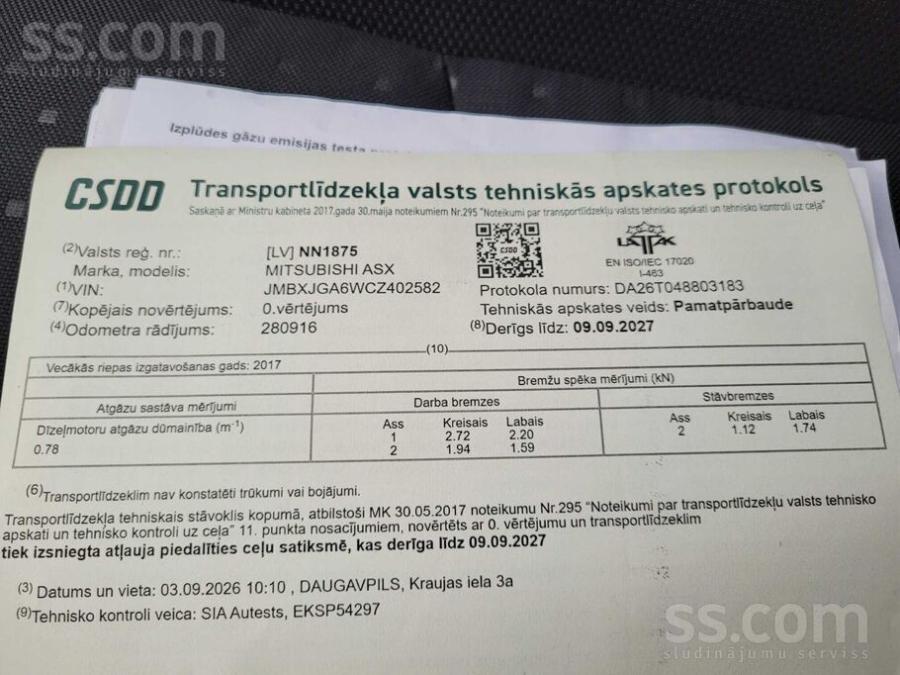 Коричневый Мицубиси АСХ 2012 в Даугавпилс, объемом двигателя 1.80 л и пробегом 280 тыс. км за 4450 €, фото 26 на AUTOMOTO.COM.LV