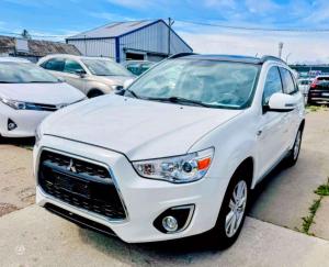 Balts Mitsubishi ASX 2014 Kauņa, ar dzinēja tilpumu 1.60 L un nobraukumu 257 tūkst. km par 6800 €, foto  vietnē AUTOMOTO.COM.LV