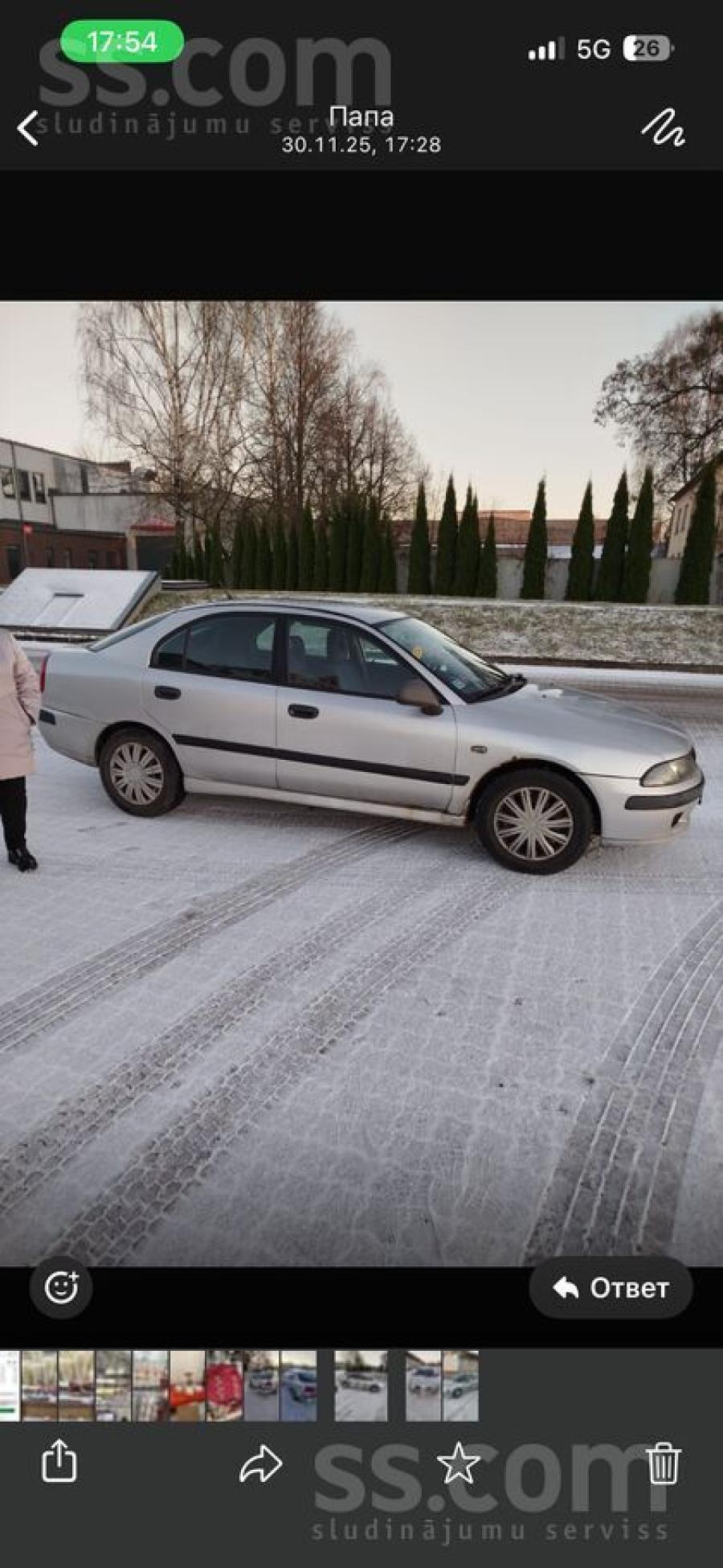 Grey Mitsubishi Carisma 2002 in Riga, with an engine capacity of 1.80 L and mileage of 196 thousand km for 650 €, photo 4 on AUTOMOTO.COM.LV