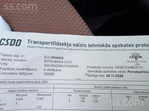 Black Mitsubishi Colt 2006 in Daugavpils, with an engine capacity of 1.50 L and mileage of 0 thousand km for 3650 €, photo 25 on AUTOMOTO.COM.LV