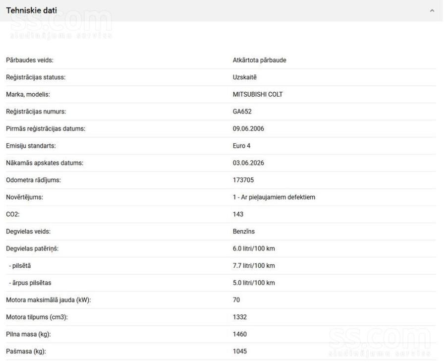 Черный Мицубиси Кольт 2006 в Рига, объемом двигателя 1.30 л и пробегом 174 тыс. км за 790 €, фото 12 на AUTOMOTO.COM.LV