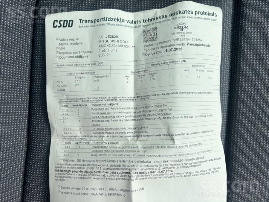Pelēks Mitsubishi Colt 2004 Rīga, ar dzinēja tilpumu 1.30 L un nobraukumu 204 tūkst. km par 450 €, foto 7 vietnē AUTOMOTO.COM.LV