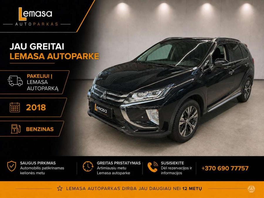 Black Mitsubishi Eclipse Cross 2018 in Klaipeda, with an engine capacity of 1.50 L and mileage of 113 thousand km for 13999 €, photo 1 on AUTOMOTO.COM.LV