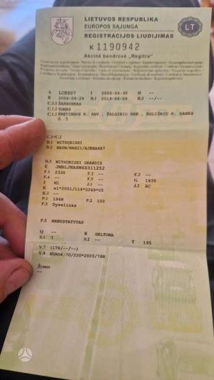 Желтый Мицубиси Грандис 2006 в Кретинга, объемом двигателя 1.97 л и пробегом 322 тыс. км за 560 €, фото 13 на AUTOMOTO.COM.LV