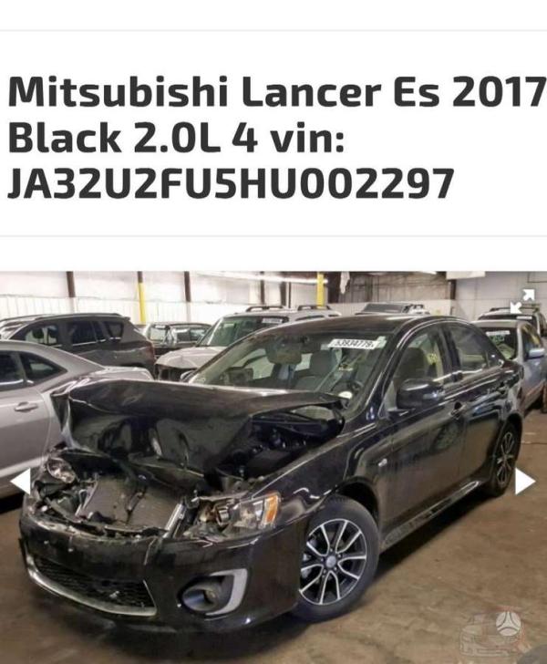Melns Mitsubishi Lancer 2017 Viļņa, ar dzinēja tilpumu 2.00 L un nobraukumu 114 tūkst. km par 5000 €, foto 9 vietnē AUTOMOTO.COM.LV