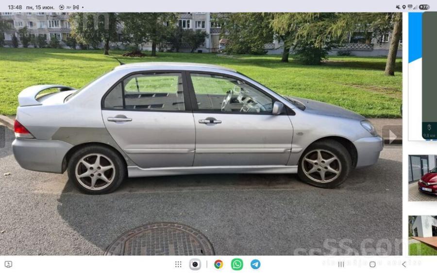 Mitsubishi Lancer 2005 in Riga, with an engine capacity of 1.60 L and mileage of 179 thousand km for 600 €, photo 4 on AUTOMOTO.COM.LV