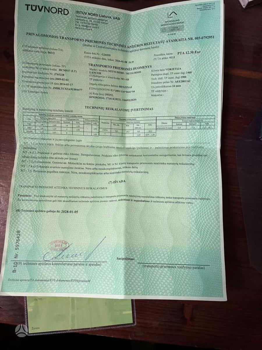 Белый Мицубиси Лансер 2009 в Вильнюс, объемом двигателя 1.80 л и пробегом 198 тыс. км за 2750 €, фото 21 на AUTOMOTO.COM.LV