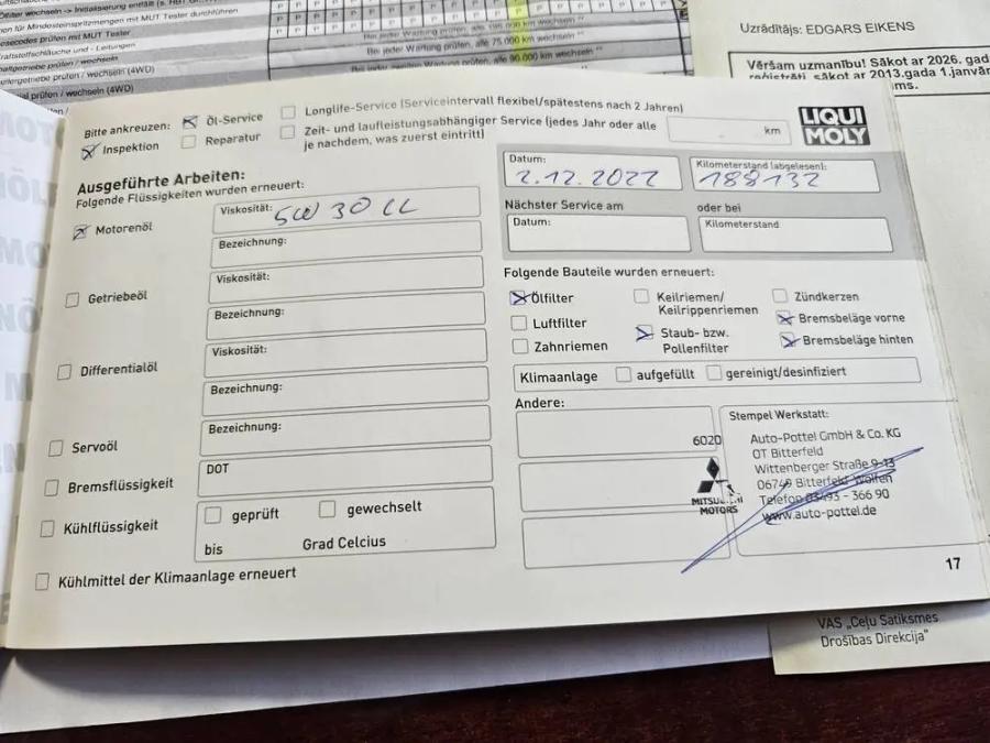 Черный Мицубиси Аутлендер 2013 в Екабпилс, объемом двигателя 2.20 л и пробегом 214 тыс. км за 8990 €, фото 31 на AUTOMOTO.COM.LV