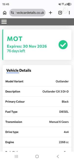 Black Mitsubishi Outlander 2014 in Jonava, with an engine capacity of 2.30 L and mileage of 132 thousand km for 2999 €, photo 12 on AUTOMOTO.COM.LV