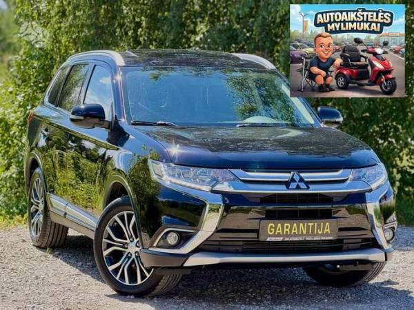 Black Mitsubishi Outlander 2016 in Siauliai, with an engine capacity of 2.27 L and mileage of 192 thousand km for 13200 €, photo 2 on AUTOMOTO.COM.LV