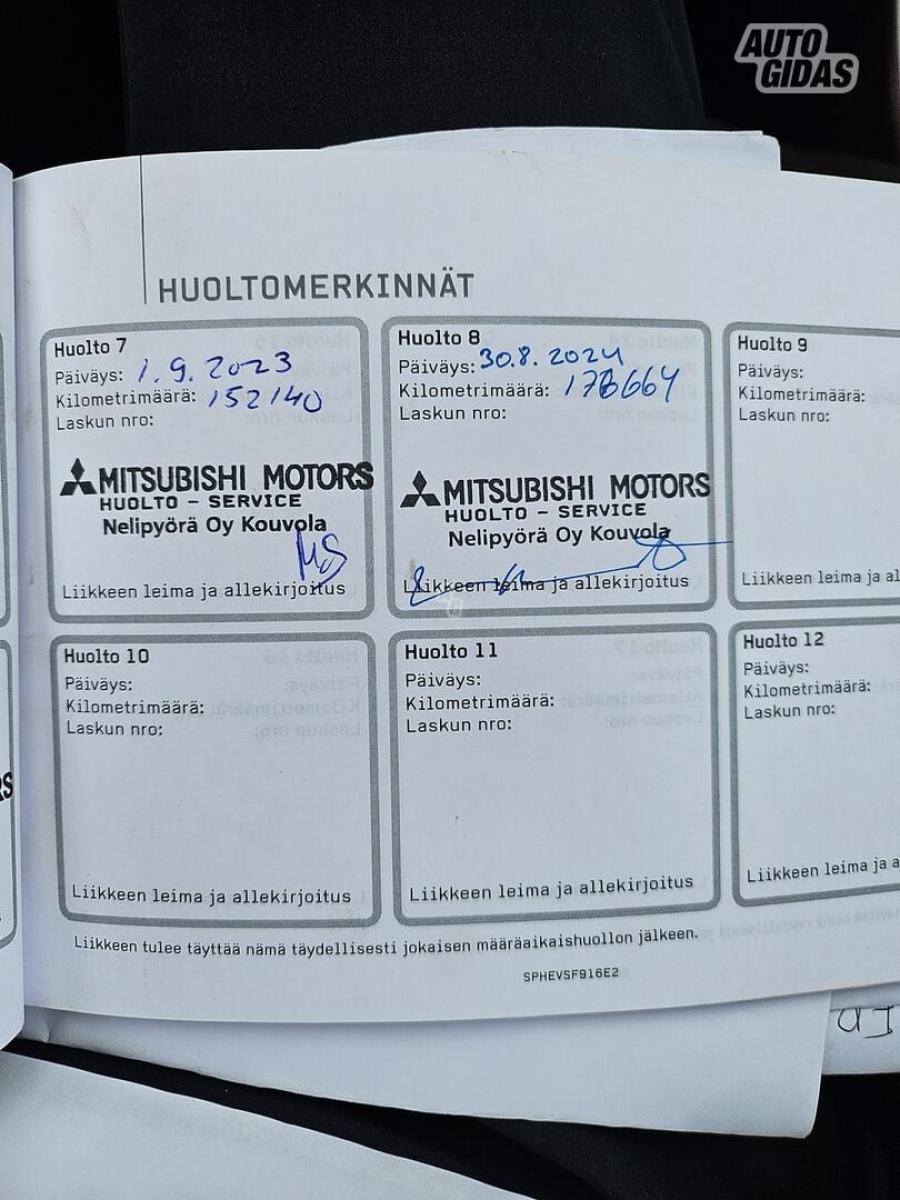 Black Mitsubishi Outlander 2017 in Jonava, with an engine capacity of 2.00 L and mileage of 198 thousand km for 13500 €, photo 20 on AUTOMOTO.COM.LV