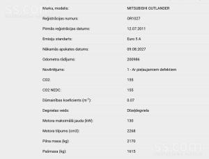 Grey Mitsubishi Outlander 2011 in Riga, with an engine capacity of 2.20 L and mileage of 0 thousand km for 5490 €, photo 32 on AUTOMOTO.COM.LV