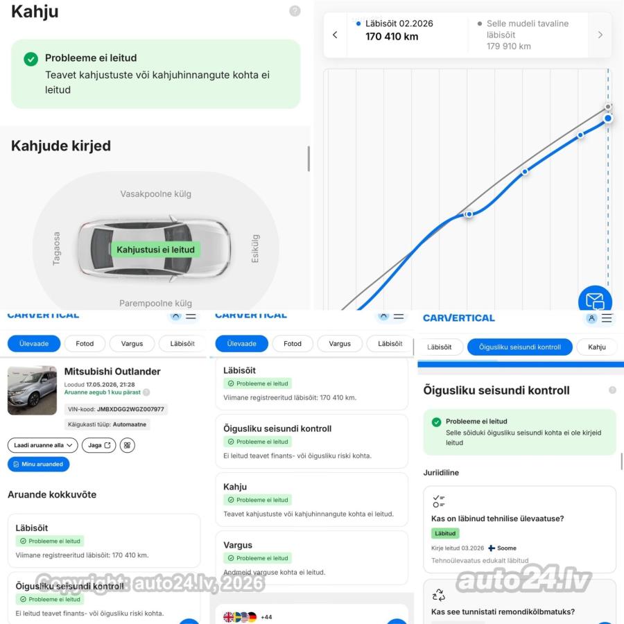 Серый Мицубиси Аутлендер 2015 в Таллин, объемом двигателя 2.00 л и пробегом 172 тыс. км за 9990 €, фото 24 на AUTOMOTO.COM.LV
