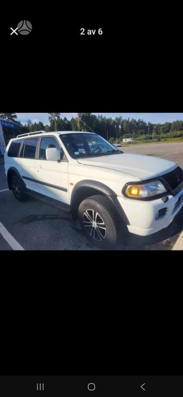 White Mitsubishi Pajero Sport 2002 in Vilnius, with an engine capacity of 2.97 L and mileage of 308 thousand km for 3950 €, photo 1 on AUTOMOTO.COM.LV