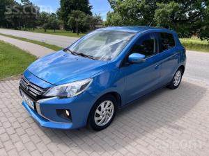 Blue Mitsubishi Space Star 2021 in Limbazi, with an engine capacity of 1.20 L and mileage of 40 thousand km for 9550 €, photo  on AUTOMOTO.COM.LV