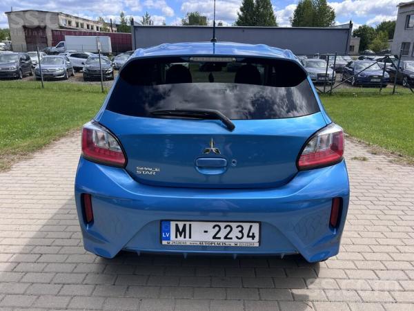 Blue Mitsubishi Space Star 2021 in Limbazi, with an engine capacity of 1.20 L and mileage of 40 thousand km for 9550 €, photo 5 on AUTOMOTO.COM.LV