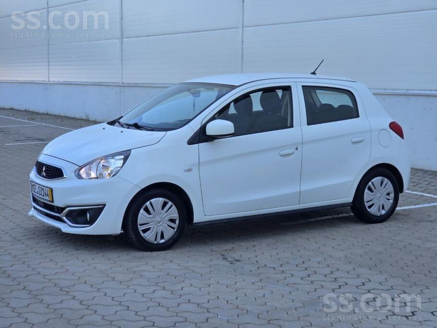 White Mitsubishi Space Star 2018 in Riga, with an engine capacity of 1.00 L and mileage of 90 thousand km for 5200 €, photo 9 on AUTOMOTO.COM.LV