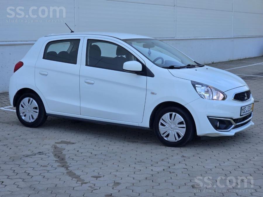 White Mitsubishi Space Star 2018 in Riga, with an engine capacity of 1.00 L and mileage of 90 thousand km for 5200 €, photo 11 on AUTOMOTO.COM.LV