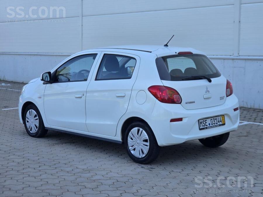 White Mitsubishi Space Star 2018 in Riga, with an engine capacity of 1.00 L and mileage of 90 thousand km for 5200 €, photo 17 on AUTOMOTO.COM.LV