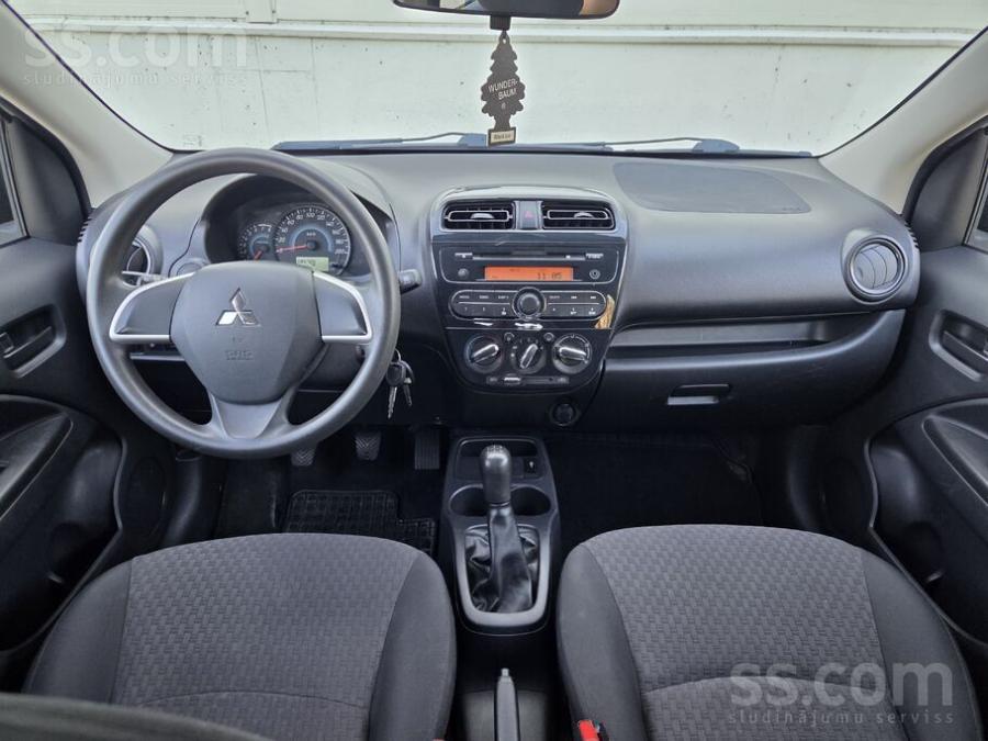 White Mitsubishi Space Star 2018 in Riga, with an engine capacity of 1.00 L and mileage of 90 thousand km for 5200 €, photo 28 on AUTOMOTO.COM.LV