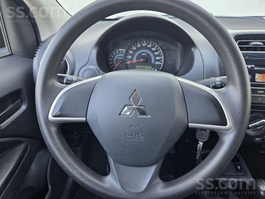White Mitsubishi Space Star 2018 in Riga, with an engine capacity of 1.00 L and mileage of 90 thousand km for 5200 €, photo 31 on AUTOMOTO.COM.LV